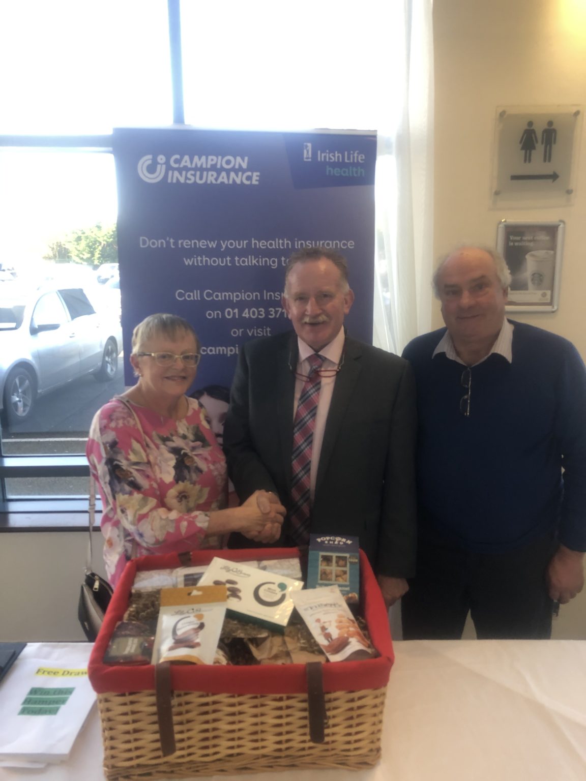Winners of the Campion Insurance Hamper at the ICMSA AGM Joan & Michael ...